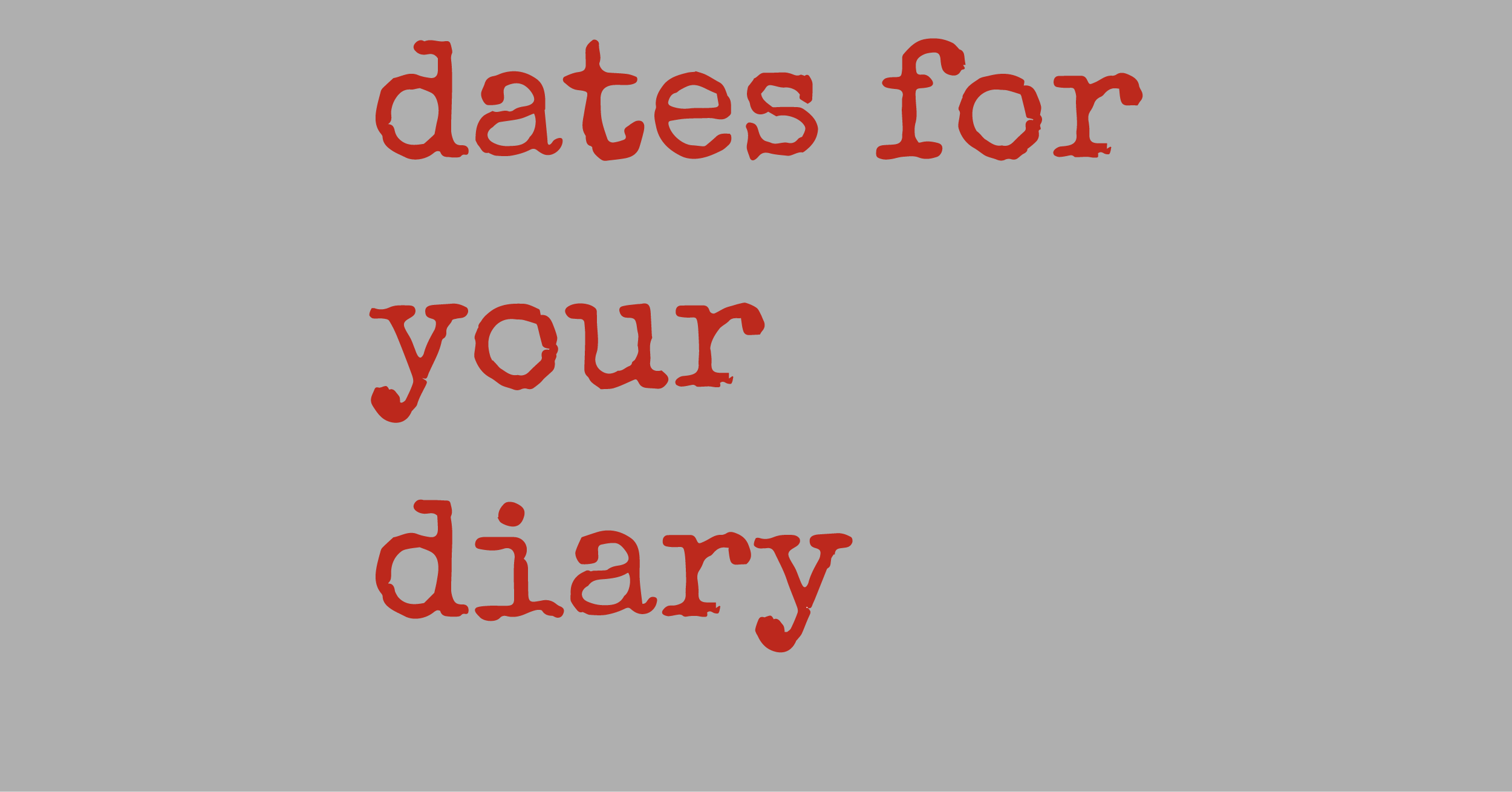 Dates For Your Diary Summer 2020 | Soliti